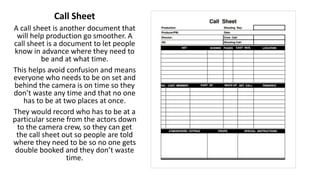 Pre-Production Documents | PPTX