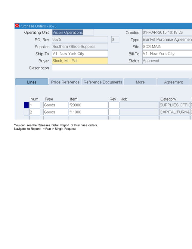 Blanket purchase agreement and blanket release in oracle r12 | DOCX ...