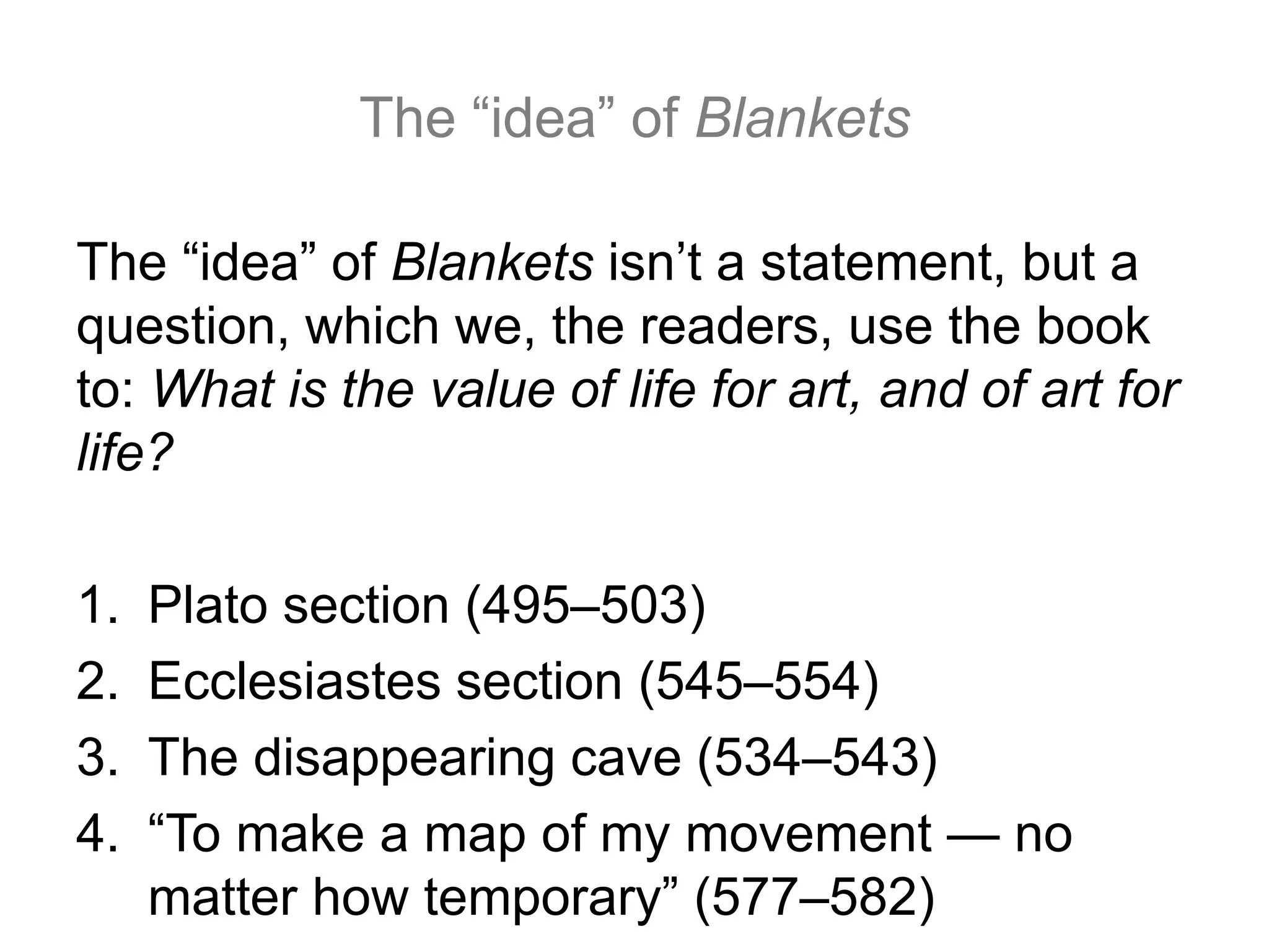 Blankets final lesson | PPTX