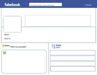 Blank Facebook Profile Layout