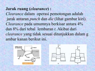 mengenal proses blanking (pemotongan plat pada praktikum pembentukan ...