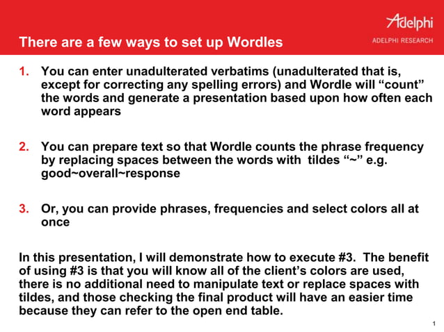 New Way to Wordle | PPT