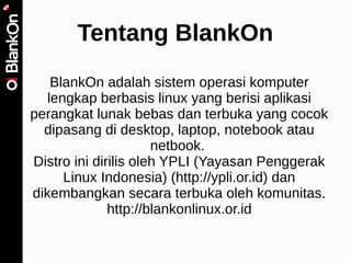 BlankOn Sistem Operasi Komputer Indonesia | PDF