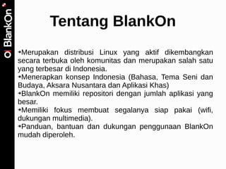 BlankOn Sistem Operasi Komputer Indonesia | PDF