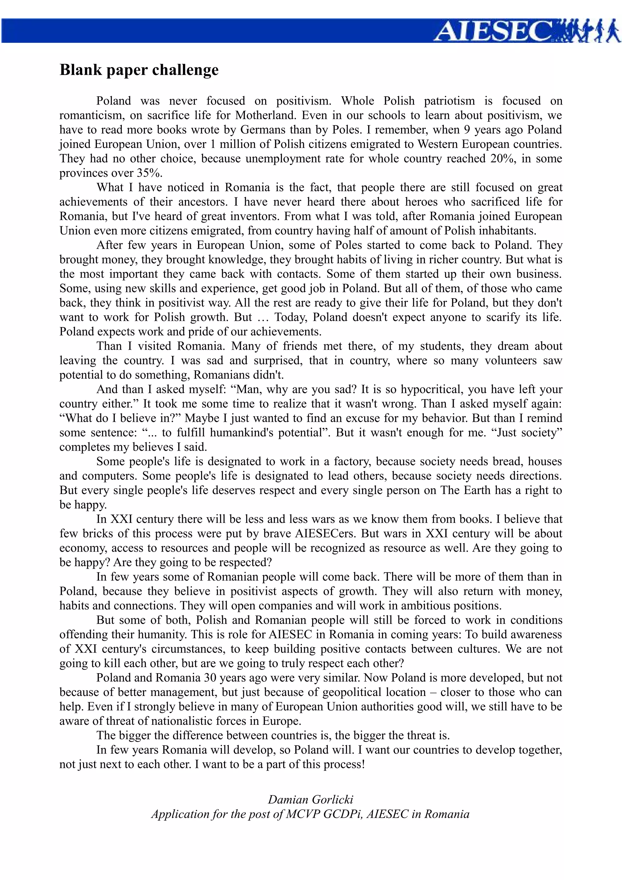 Blank paper challenge | PDF