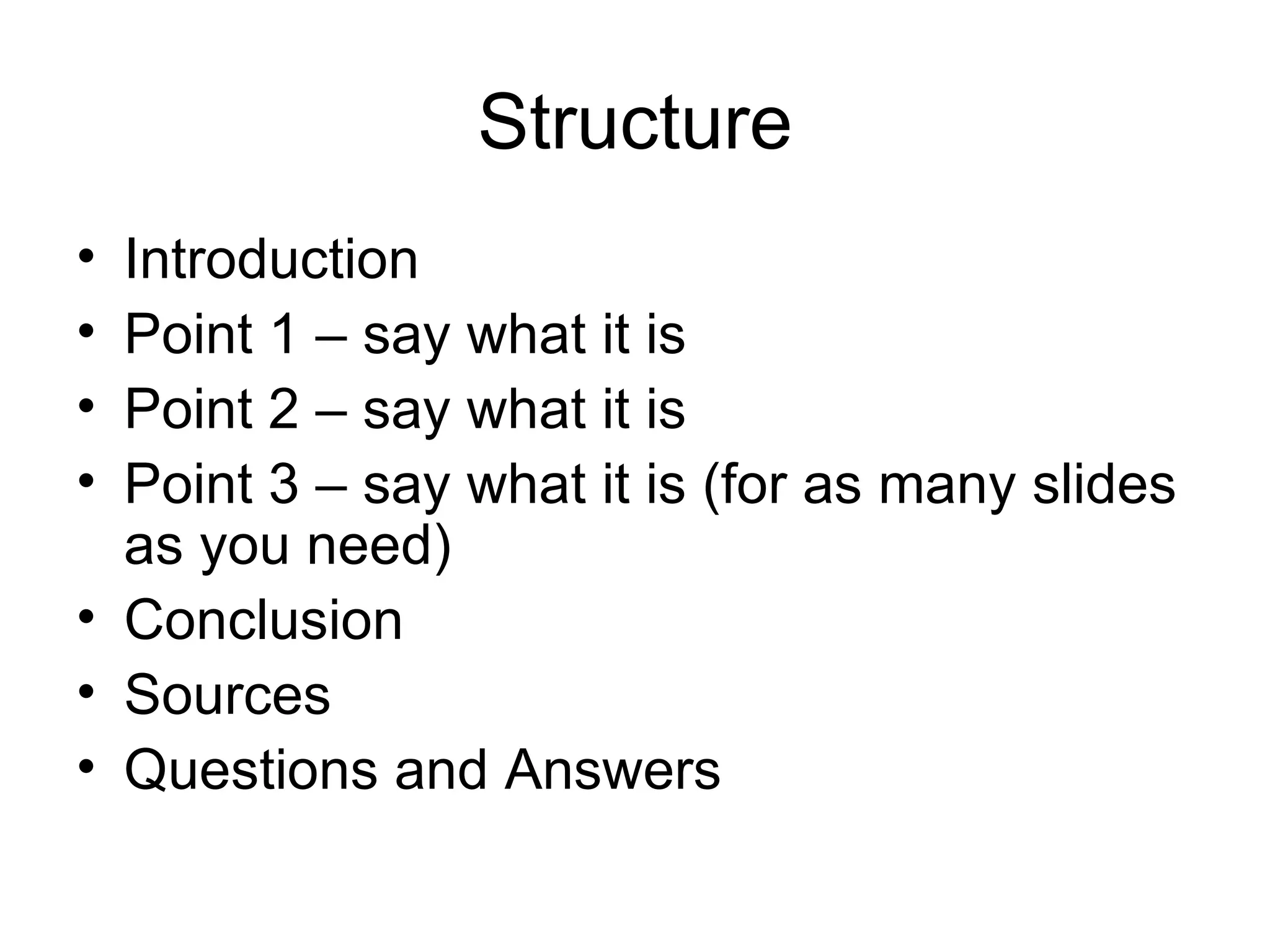 How to structure your talk | PPT