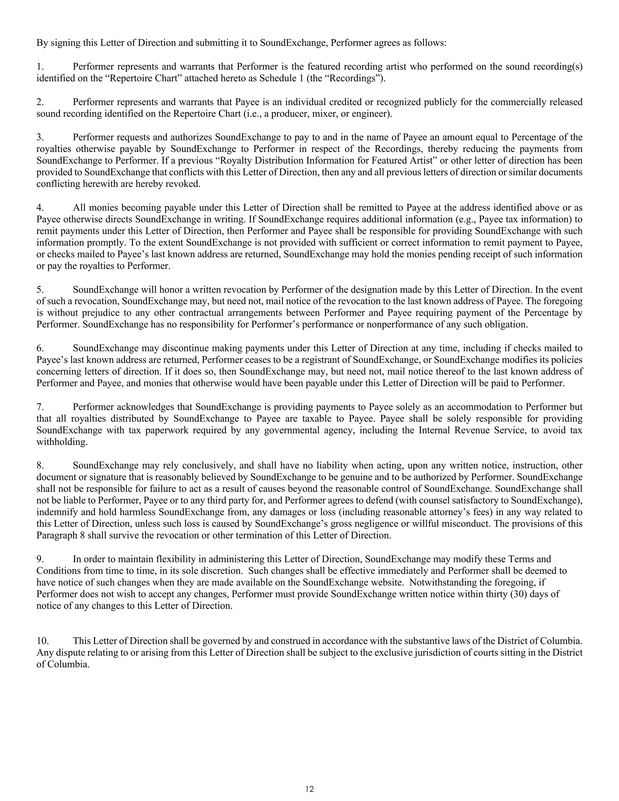 Blank producer agreement | PDF