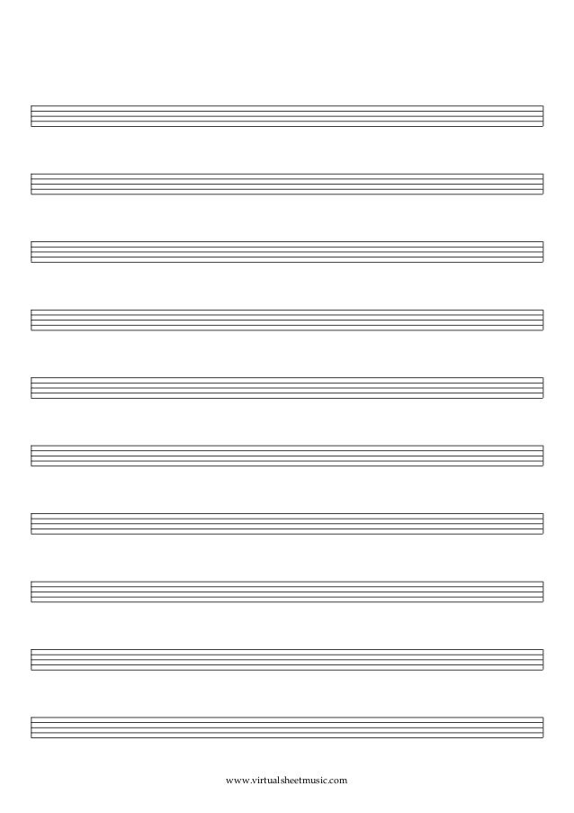 Blank sheet music