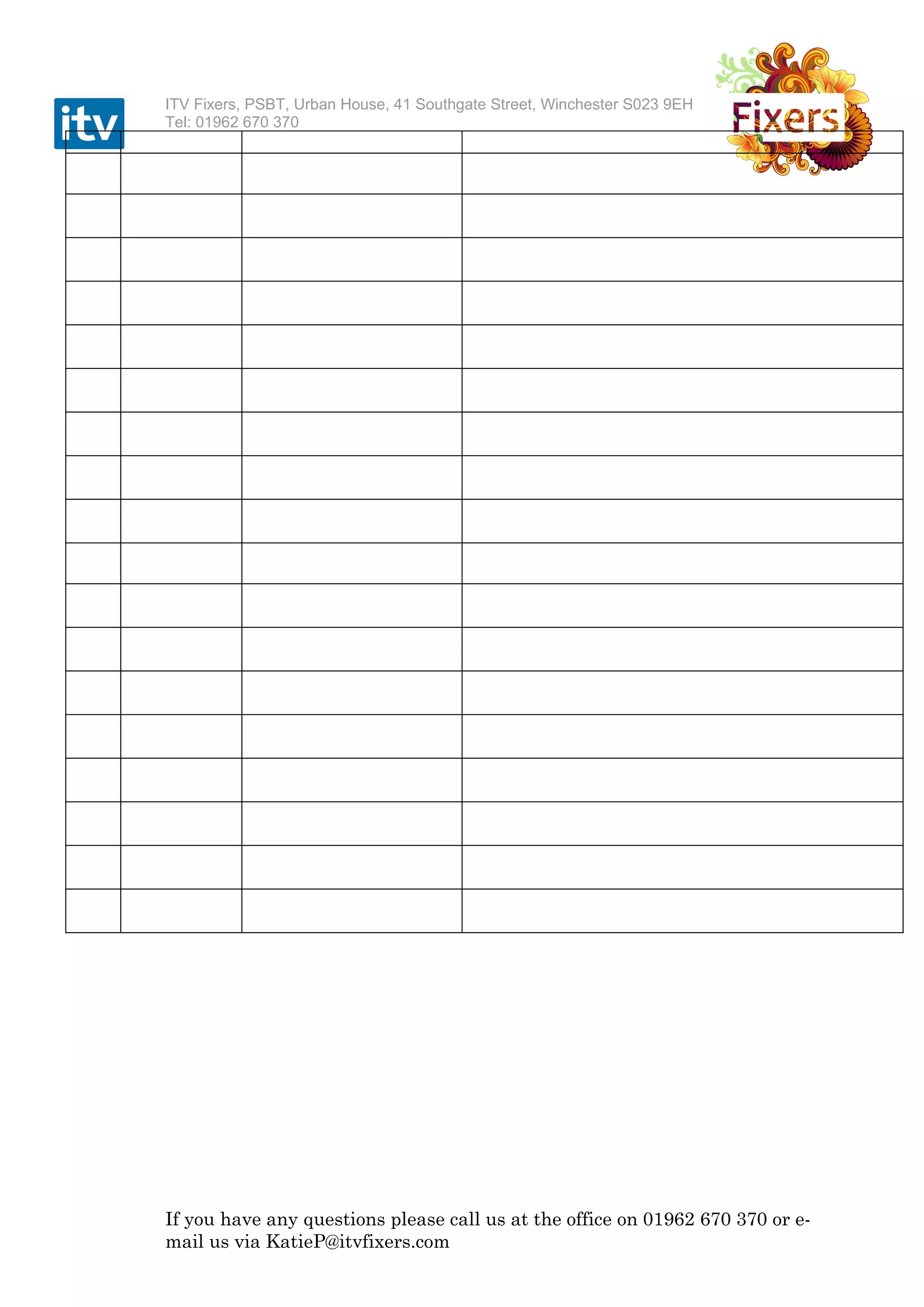 Blank shot list[1] | DOC