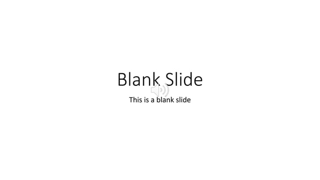 Blank slide | PPT