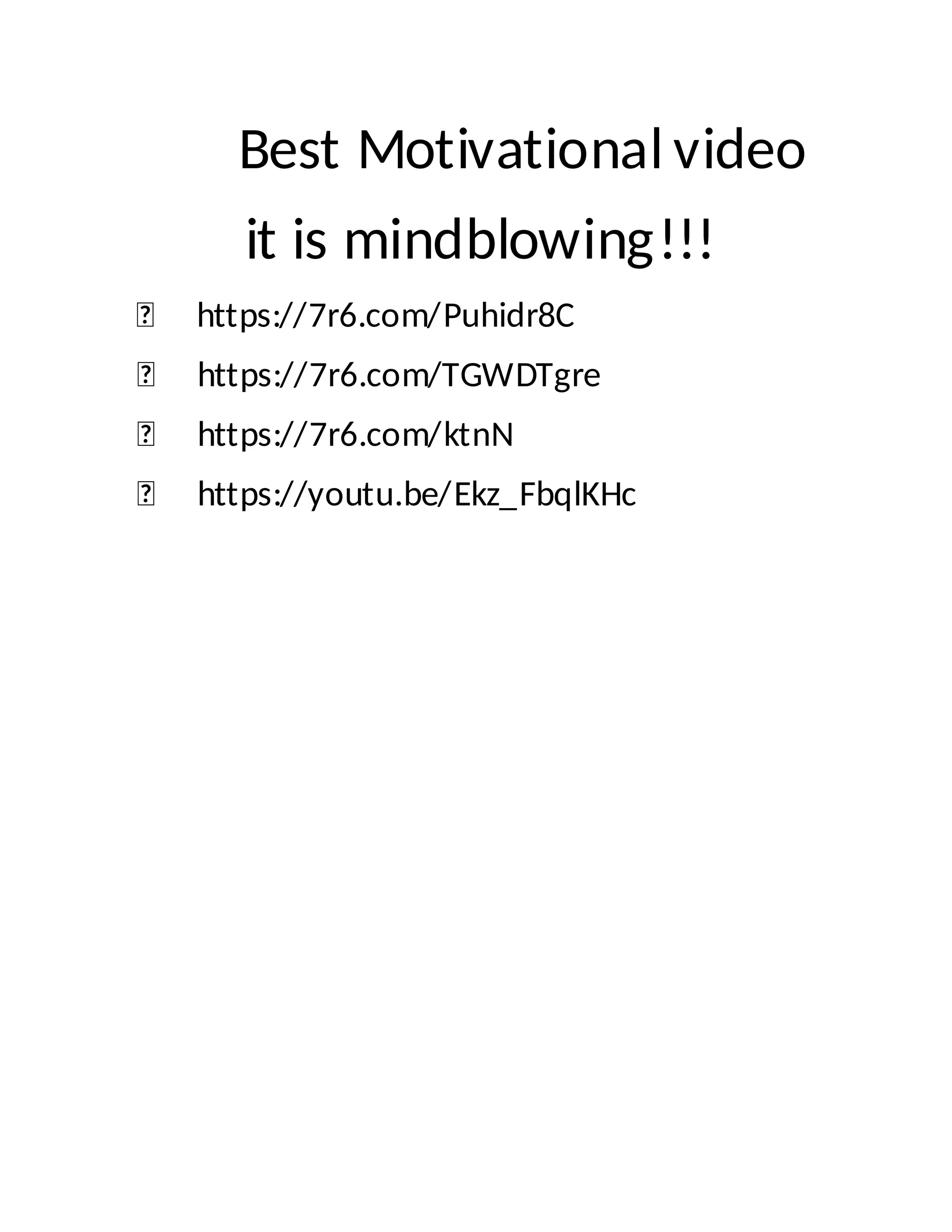 Motivational video | PDF