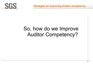 Strategies for Improving Auditor Competency on a Global Perspective | PPT