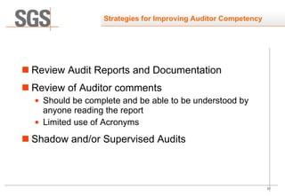 Strategies for Improving Auditor Competency on a Global Perspective | PPT