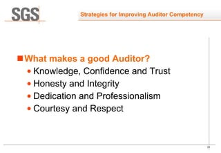 Strategies for Improving Auditor Competency on a Global Perspective | PPT