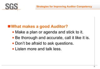 Strategies for Improving Auditor Competency on a Global Perspective | PPT
