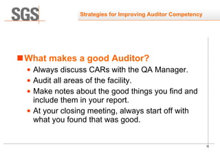 Strategies for Improving Auditor Competency on a Global Perspective | PPT