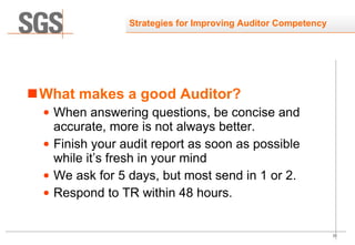 Strategies for Improving Auditor Competency on a Global Perspective | PPT