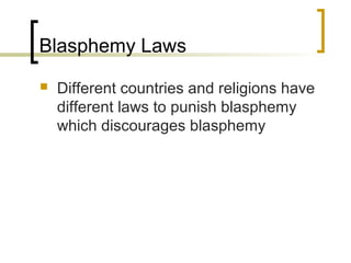 Blasphemy | PPT