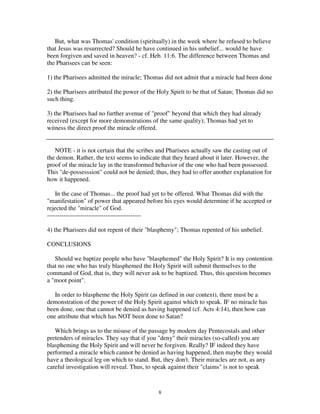 Blasphemy Against The Holy Spirit | PDF