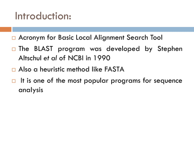 Blast bioinformatics | PDF