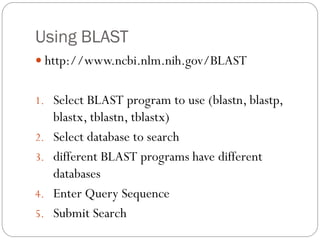 Blast bioinformatics | PDF