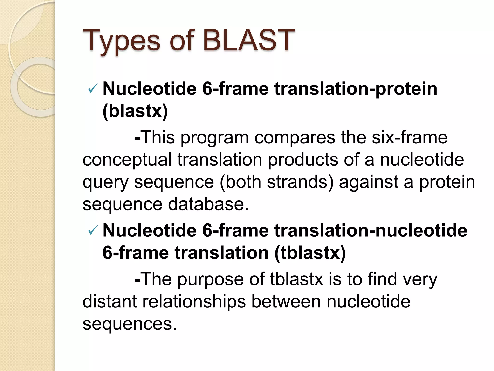 BLAST (Basic local alignment search Tool) | PPTX