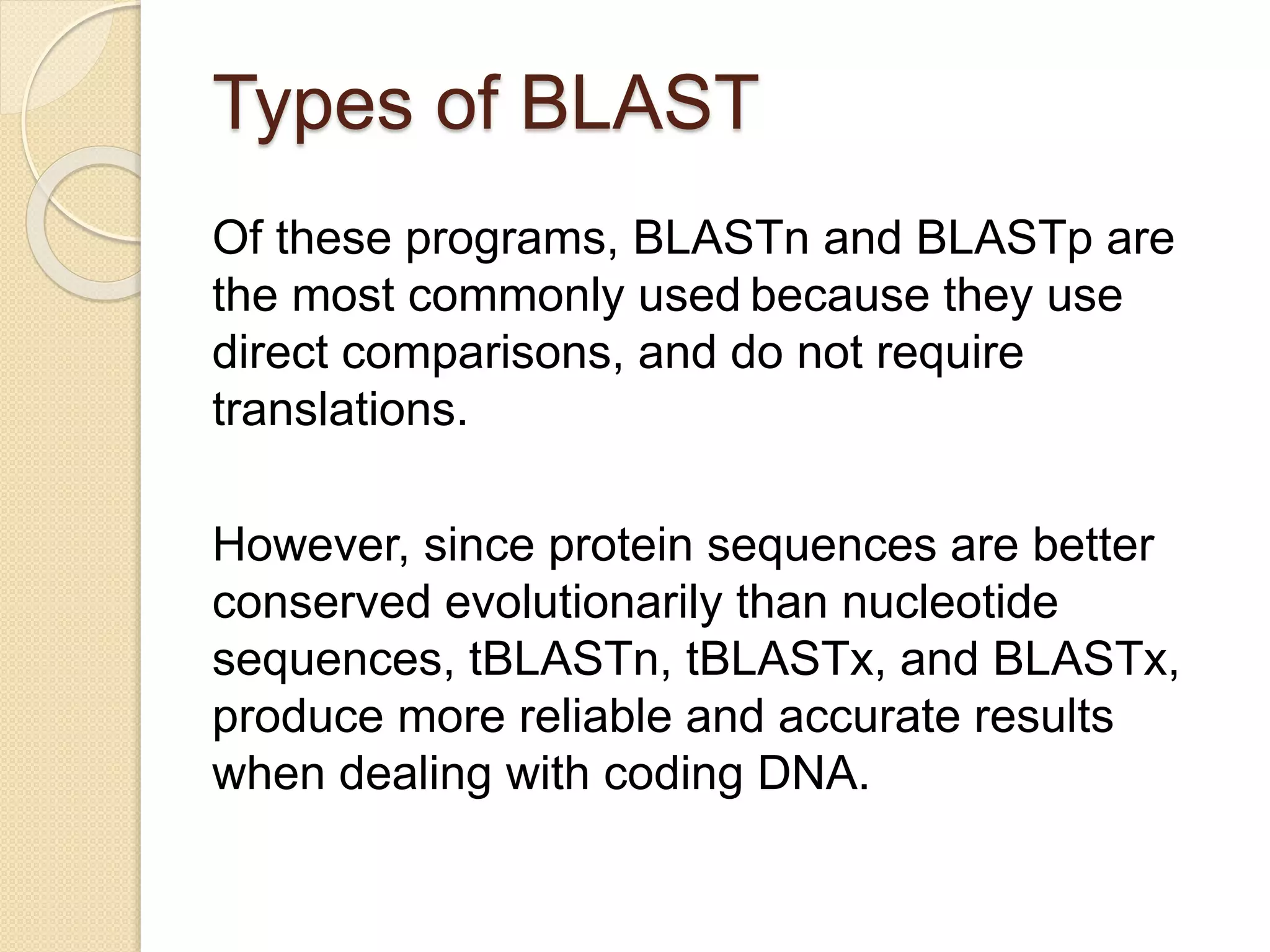 BLAST (Basic local alignment search Tool) | PPTX