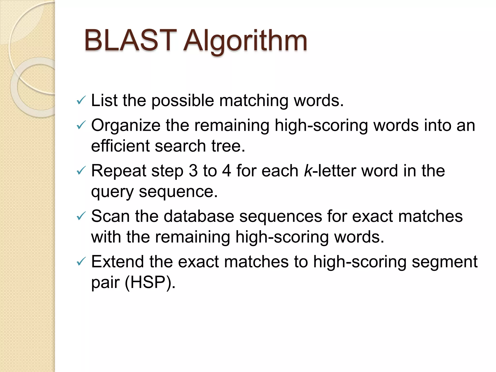 BLAST (Basic local alignment search Tool) | PPTX
