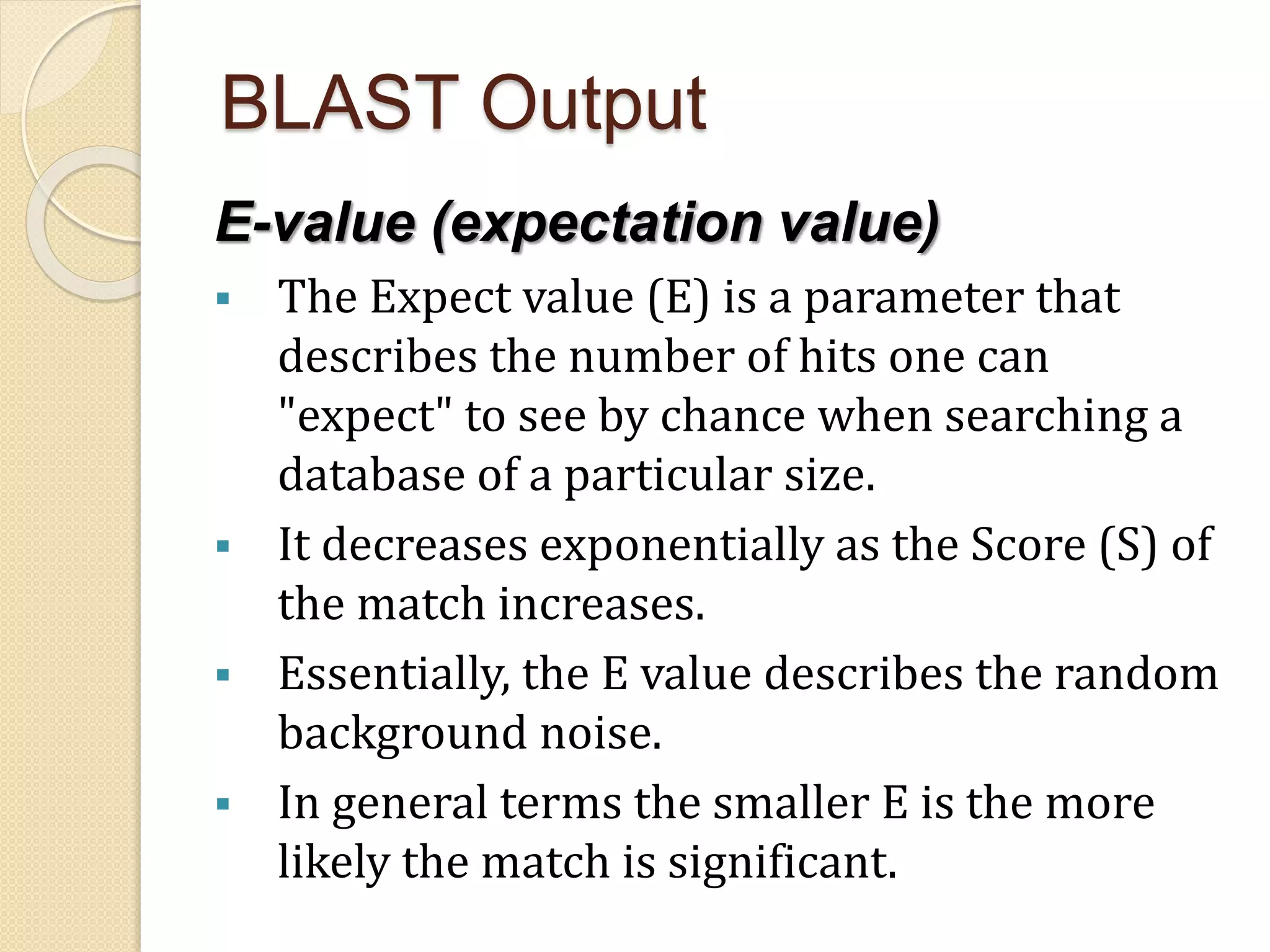 BLAST (Basic local alignment search Tool) | PPTX