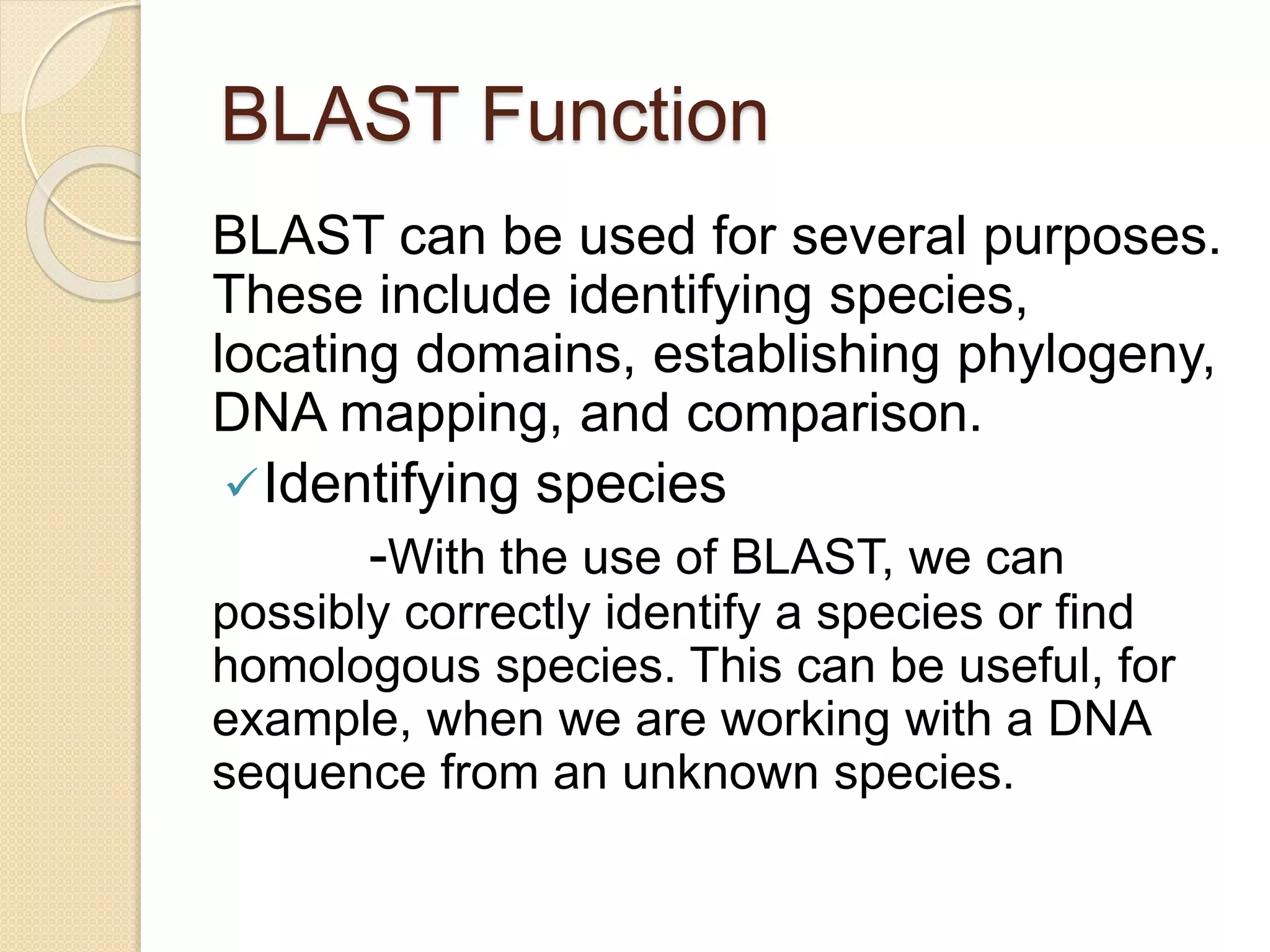 BLAST (Basic local alignment search Tool) | PPTX