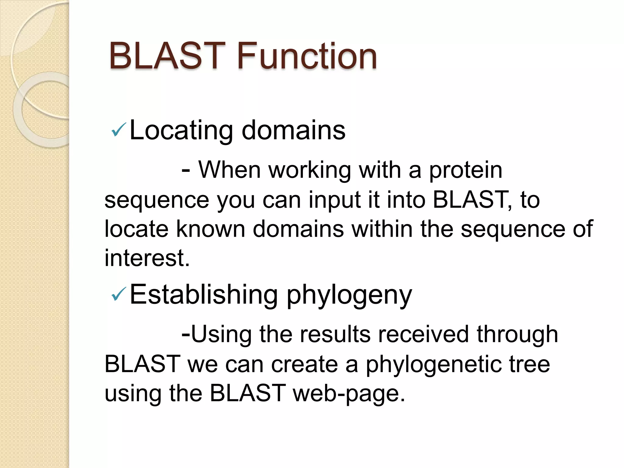 BLAST (Basic local alignment search Tool) | PPTX