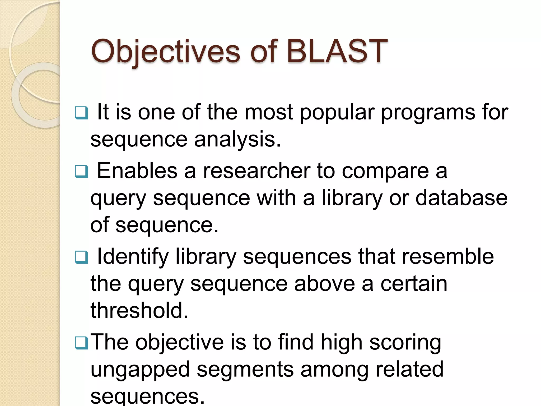 BLAST (Basic local alignment search Tool) | PPTX