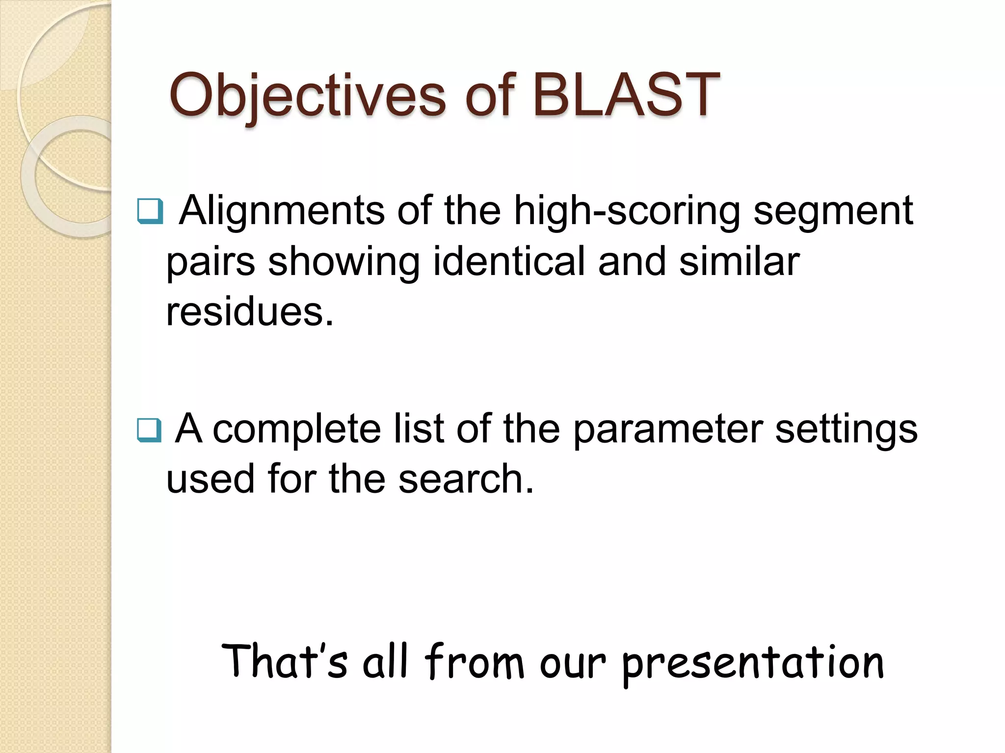 BLAST (Basic local alignment search Tool) | PPTX