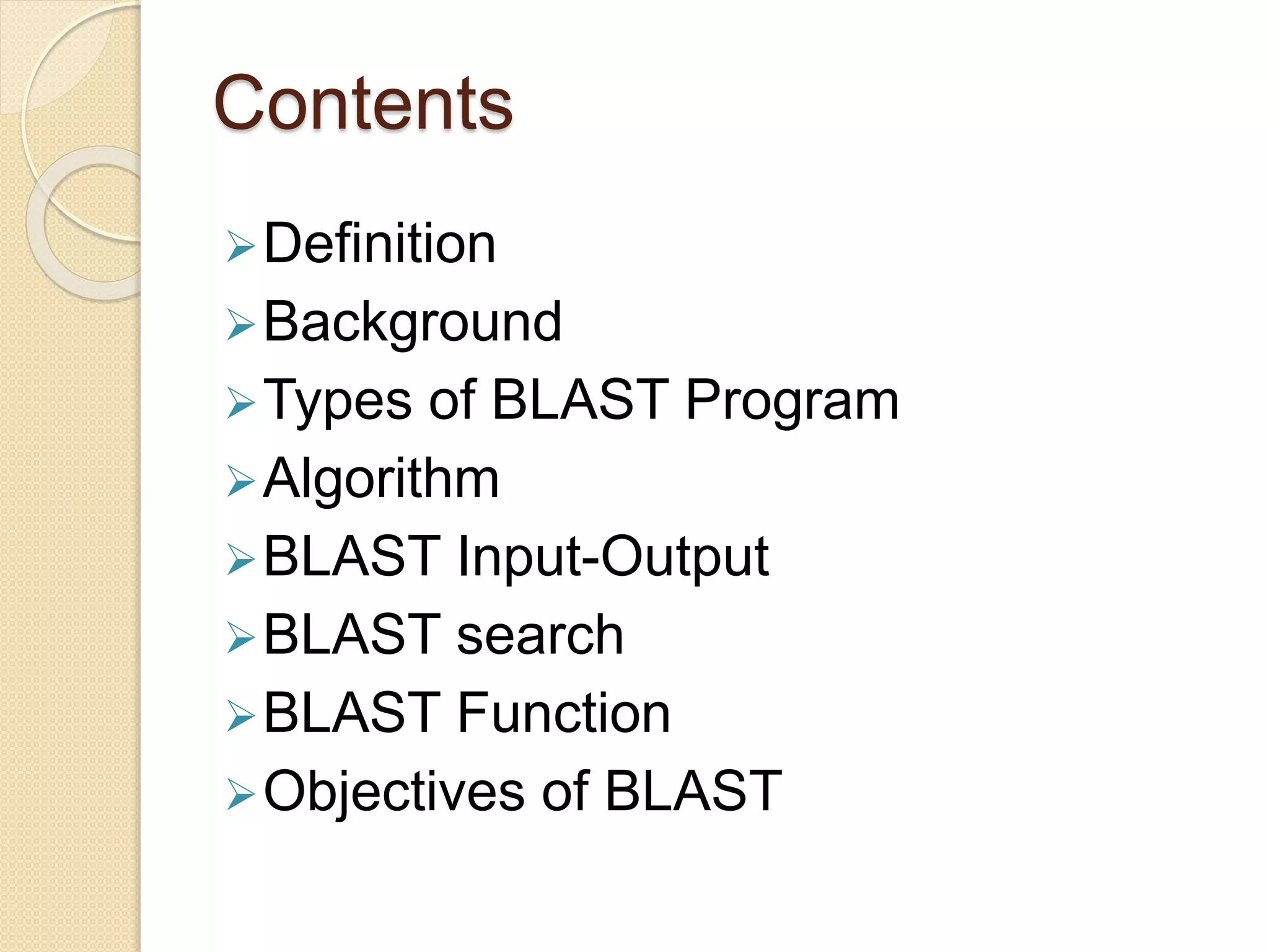 BLAST (Basic local alignment search Tool) | PPTX