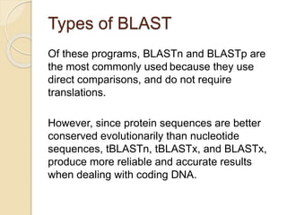 BLAST (Basic local alignment search Tool) | PPTX