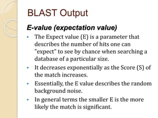 BLAST (Basic local alignment search Tool) | PPTX
