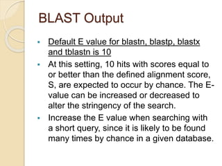 BLAST (Basic local alignment search Tool) | PPTX
