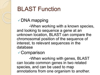 BLAST (Basic local alignment search Tool) | PPTX