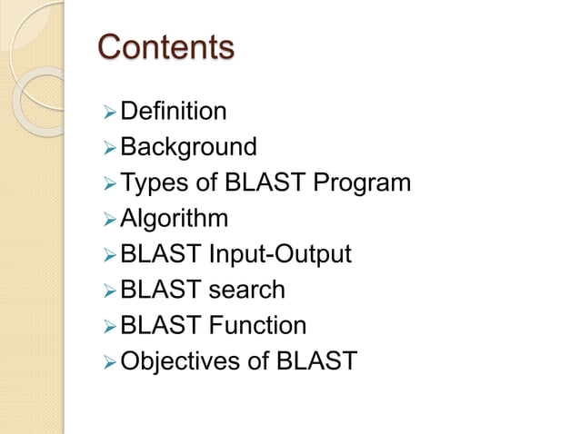 BLAST (Basic local alignment search Tool) | PPTX
