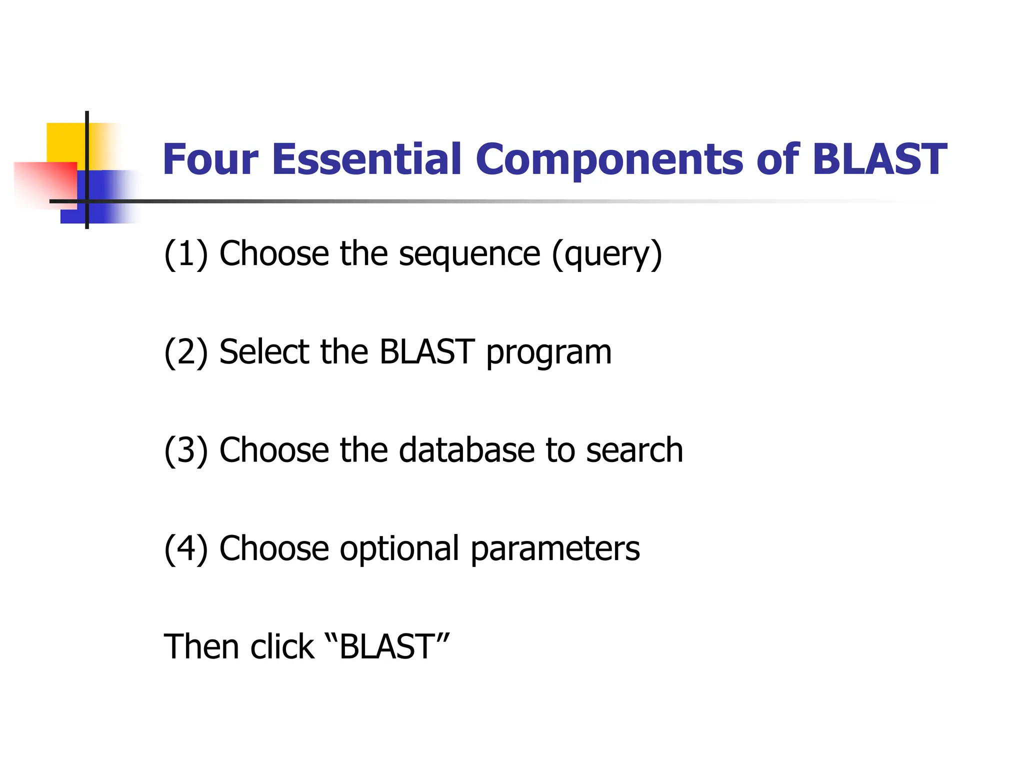 Basic Local Alignment Search Tool - PPTs | PPT