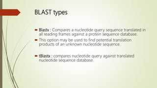 BLAST Search tool | PPT