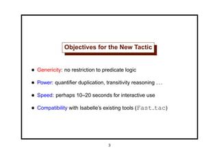 A Generic Tableau Prover and Its Integration with Isabelle | PPT