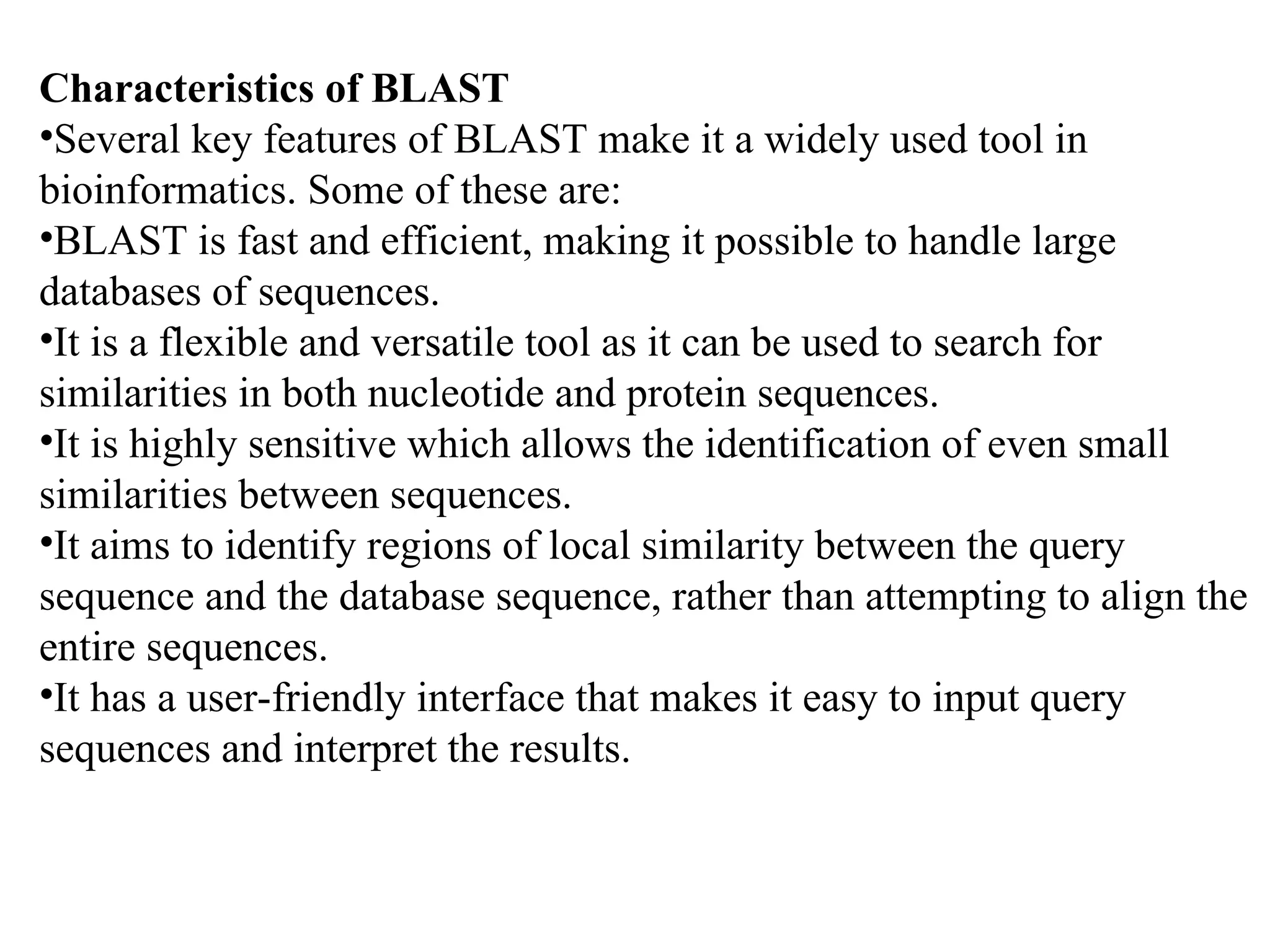 Basic Local Alignment Tool (BLAST) bioinformatics | PPT