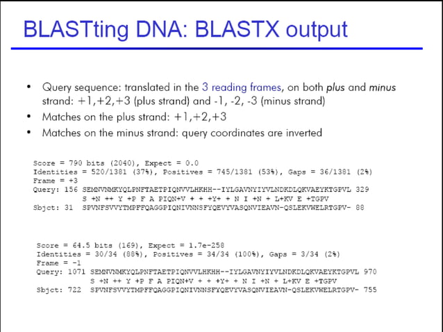 Basic Local Alignment Tool (BLAST) bioinformatics | PPT