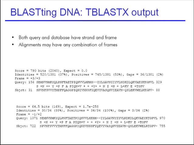 Basic Local Alignment Tool (BLAST) bioinformatics | PPT