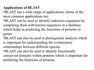 Basic Local Alignment Tool (BLAST) bioinformatics | PPT