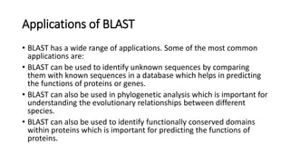 BLAST AND FASTA.pptx12345789999987544321234 | PPTX