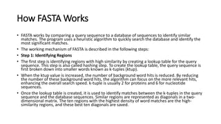 BLAST AND FASTA.pptx12345789999987544321234 | PPTX