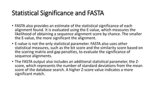 BLAST AND FASTA.pptx12345789999987544321234 | PPTX