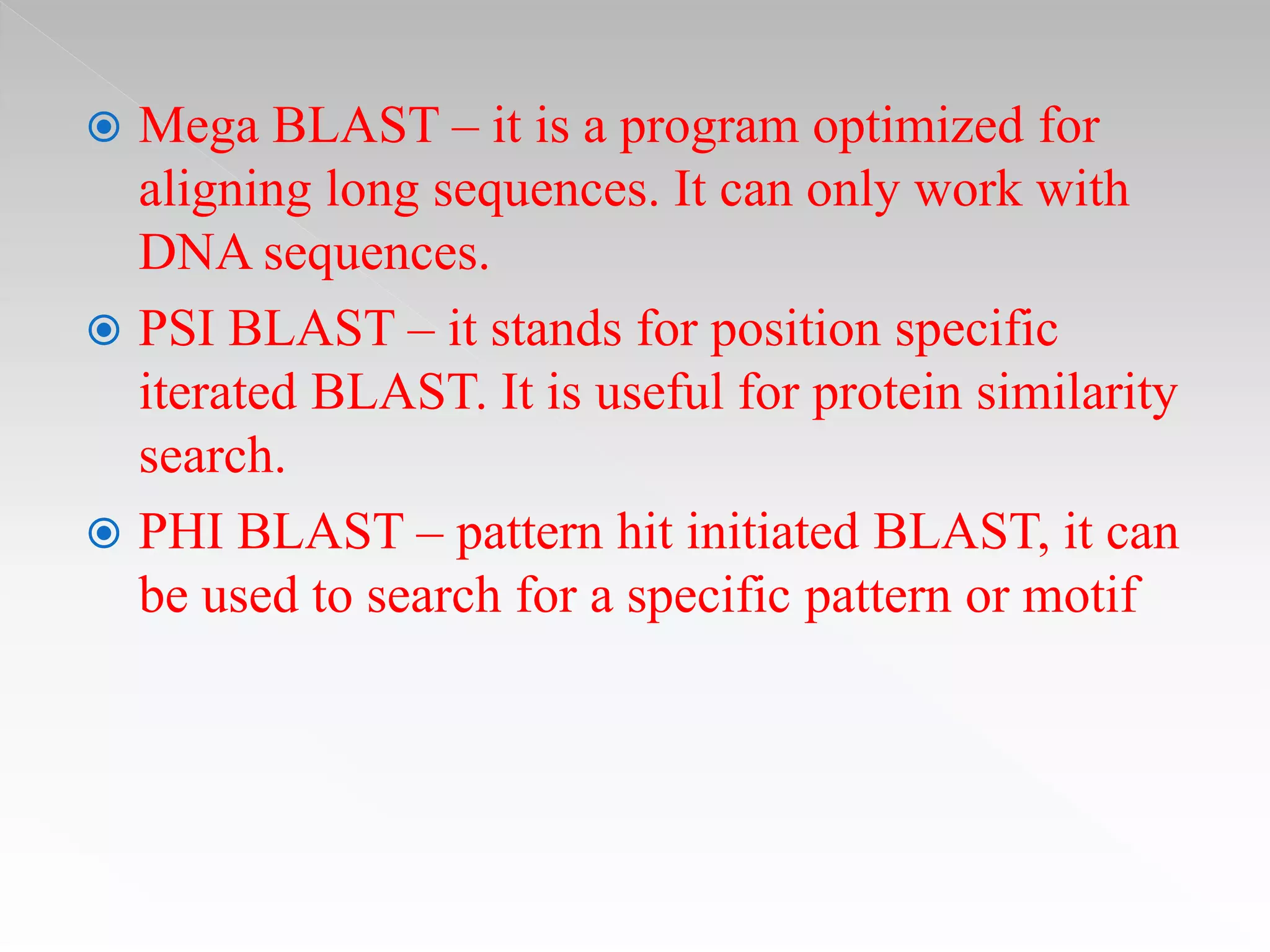 Blast and fasta | PPTX